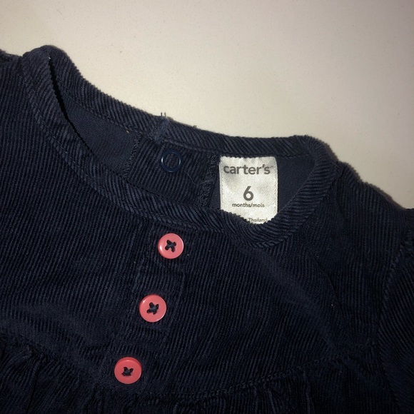 Carter's | Dresses | Carters Blue Corduroy Dress Horse Dot New 6 Mos ...